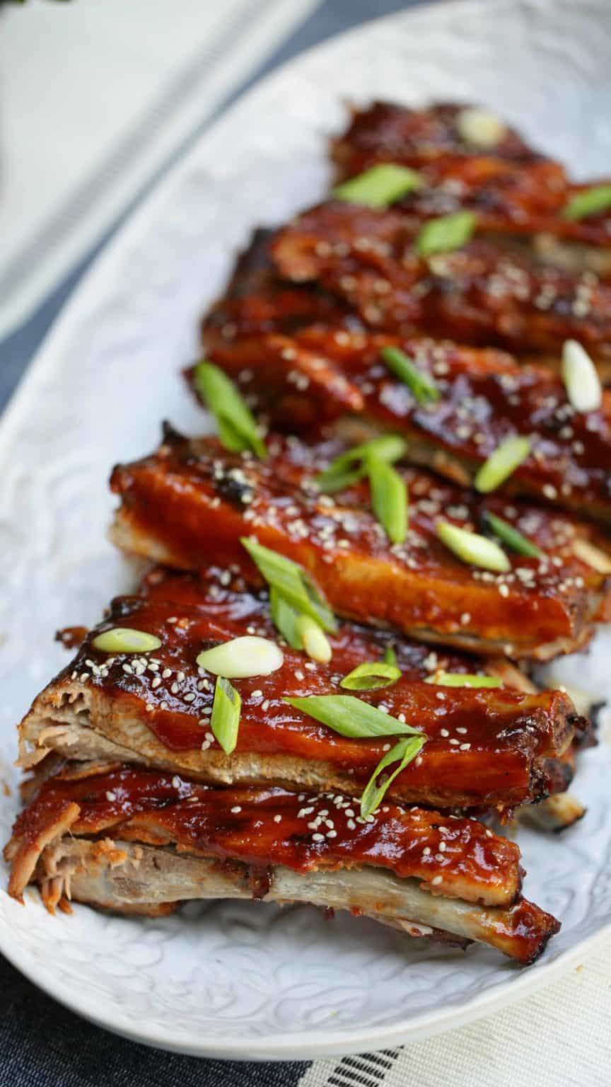 BBQ Ribs in the Oven then Grill Recipe - Entertaining with Beth