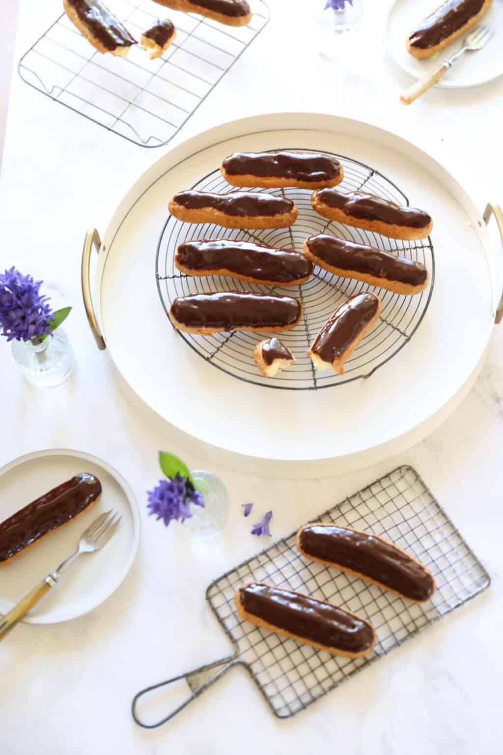 Easy Chocolate Eclair Recipe- Entertaining with Beth