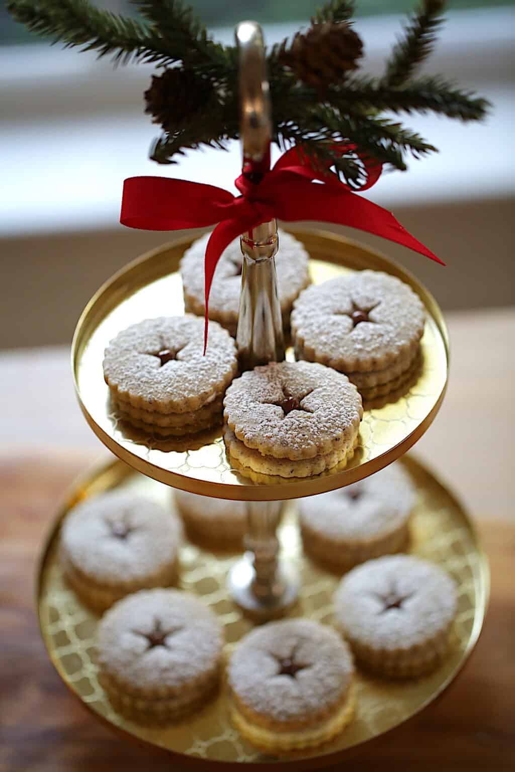 Linzer Cookies with Hazelnuts and Nutella - Entertaining with Beth