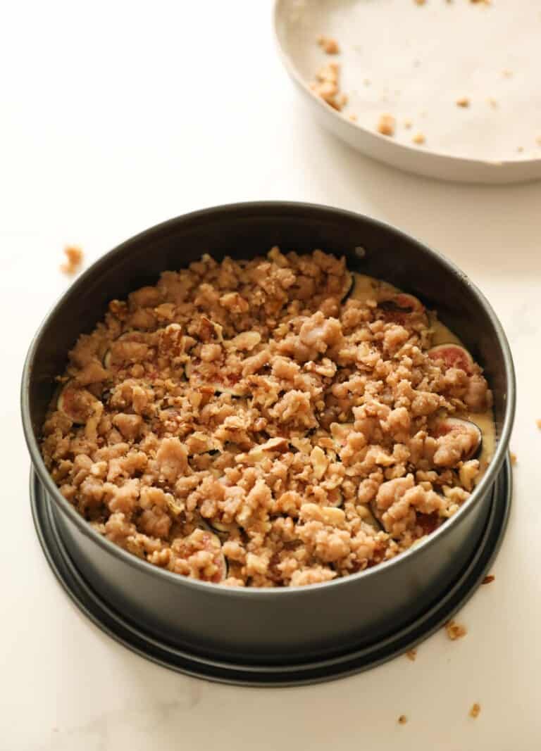 Fresh Fig Cake Recipe with Crumb Topping - Entertaining with Beth