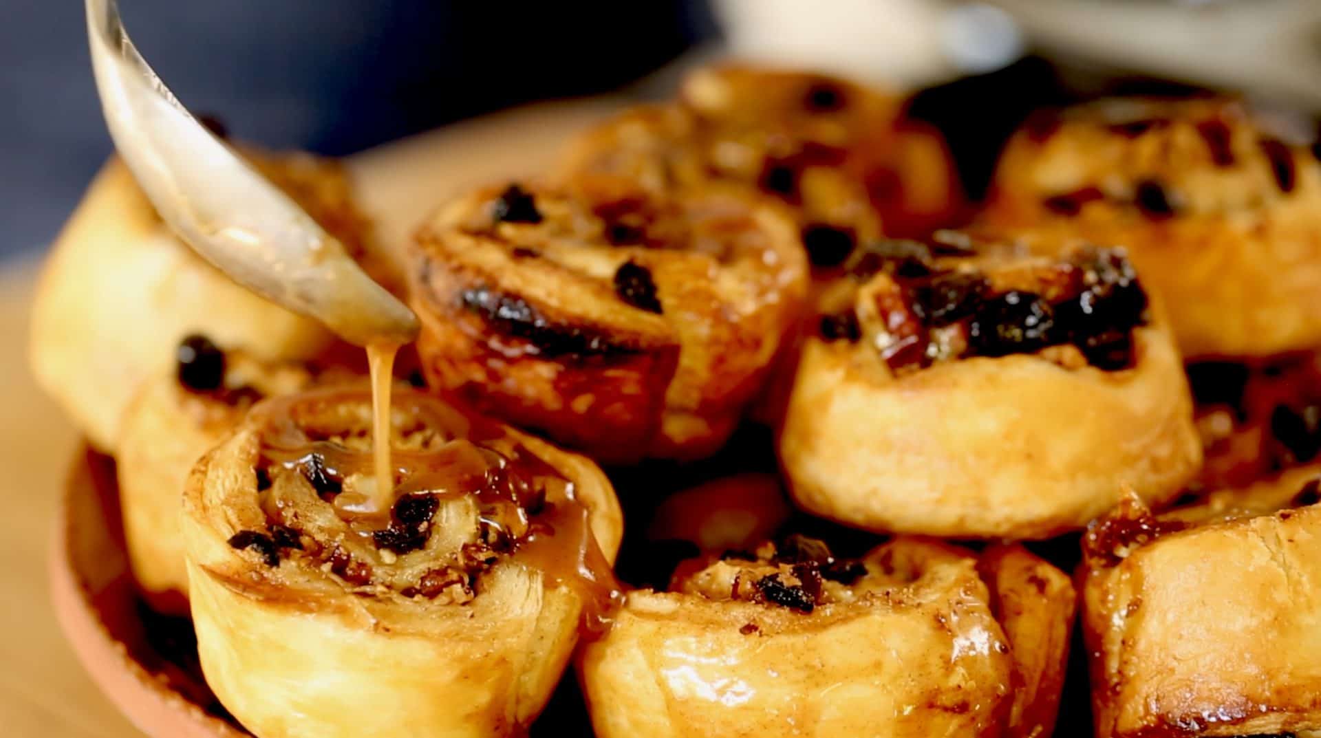 Sticky Buns with Puff Pastry - Entertaining with Beth