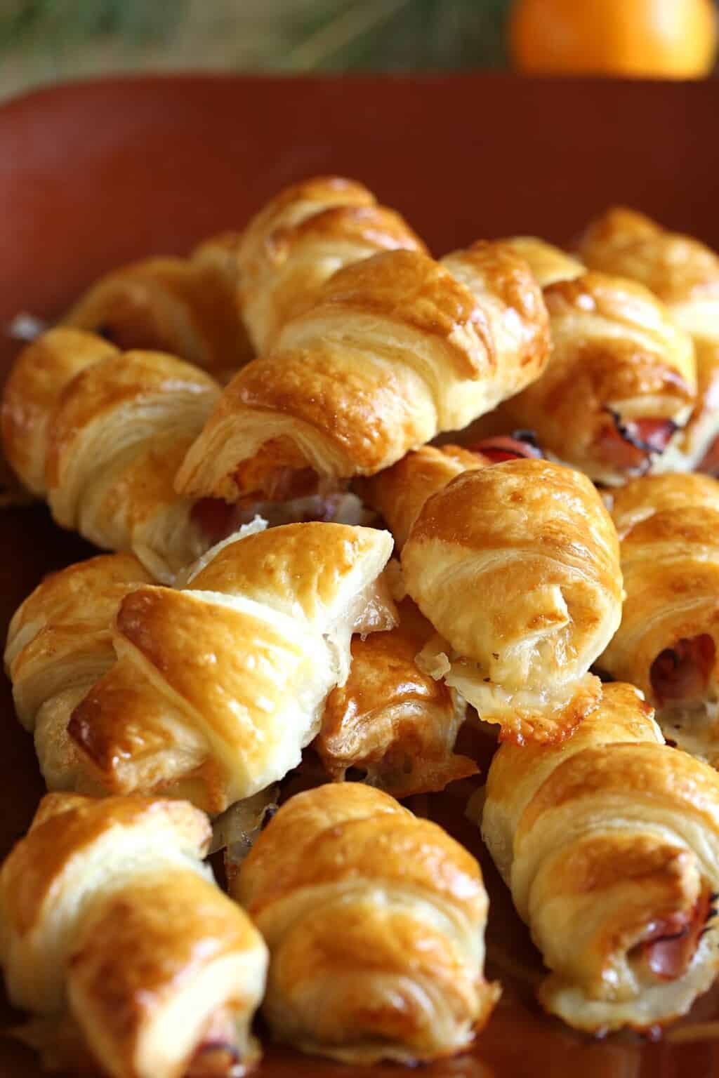 Mini Ham and Cheese Croissants - Entertaining with Beth