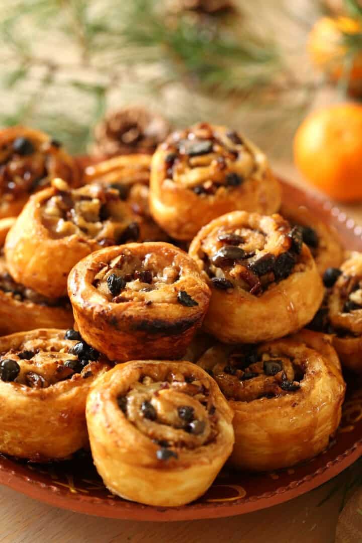 Sticky Buns with Puff Pastry - Entertaining with Beth
