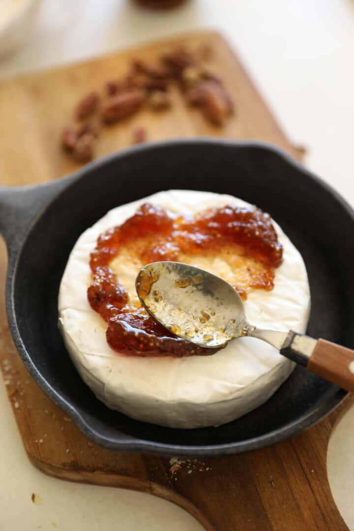 Baked Brie with Fig Jam - Entertaining with Beth