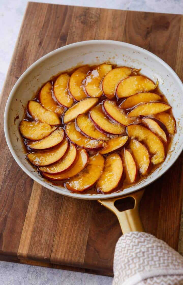 Peach Tarte Tatin - Entertaining with Beth