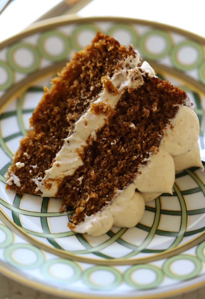 Gingerbread Cake with Spiced Cream Cheese Frosting - Entertaining with Beth