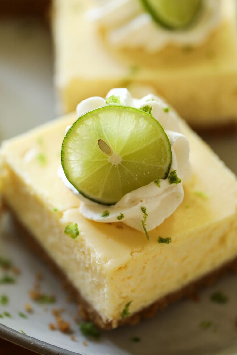 Key Lime Cheesecake Bars - Entertaining with Beth